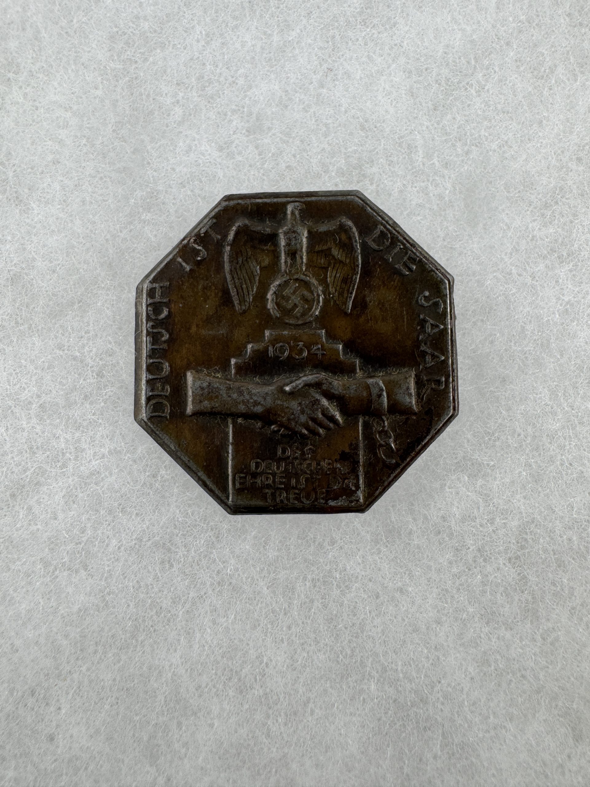 German 1934 Tinnie Badge-Deutsch ist die Saar – Old Guard Militaria